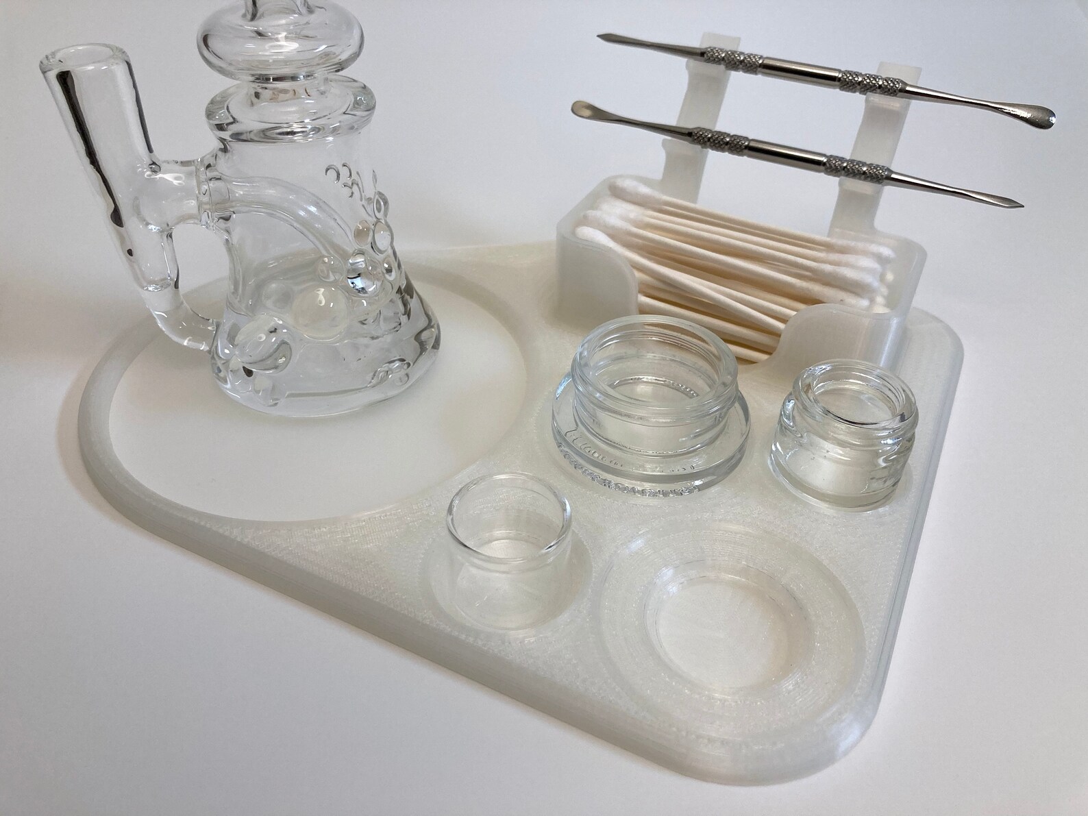 Rig Tray translucent Silicone Padded Dab Station W/ Double - Etsy
