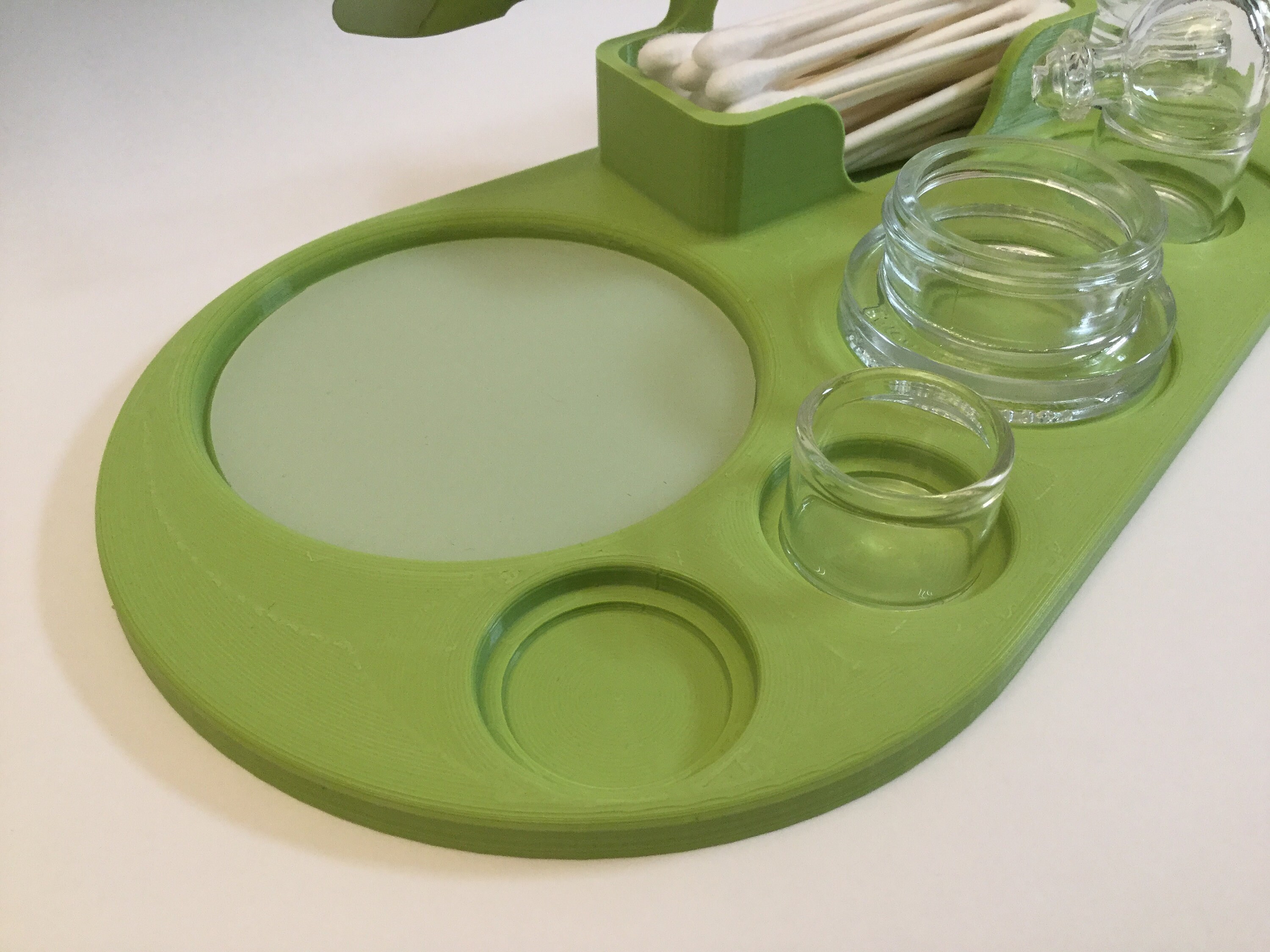 Mini Rig Tray XL in Green Silicone Padded Dab Station W/ Dab | Etsy