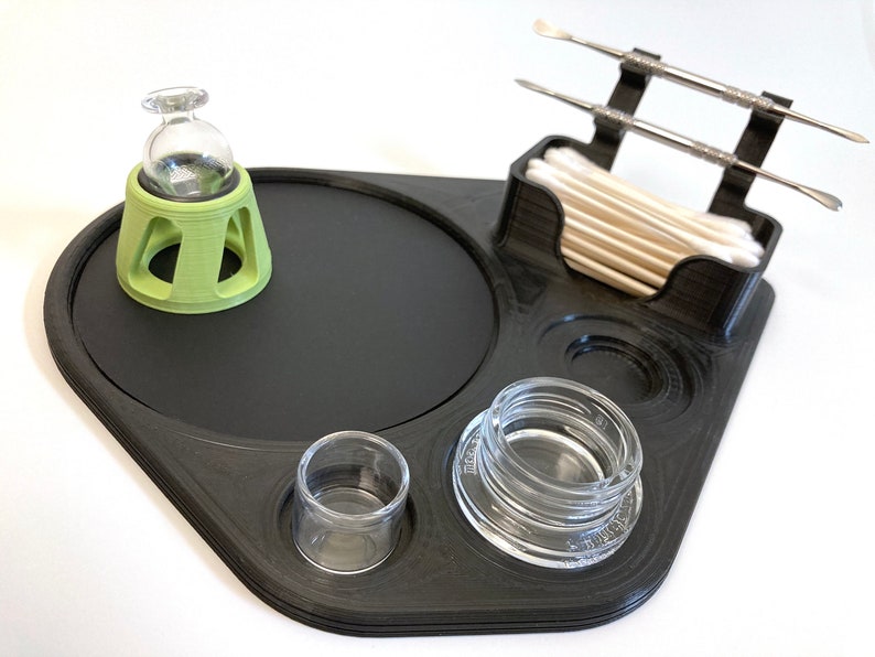 Rig Tray Deluxe in Black Silicone Padded Dab Station W/ - Etsy