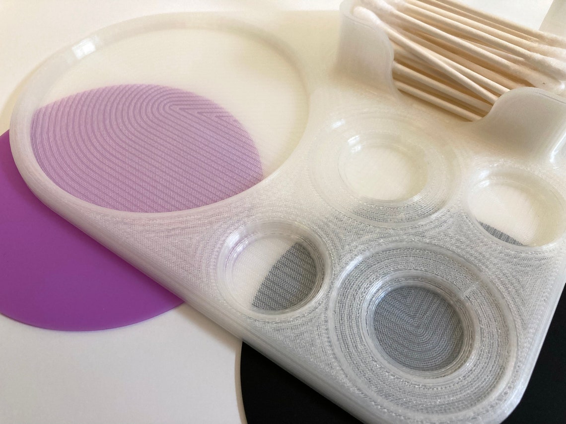 Rig Tray translucent Silicone Padded Dab Station W/ Double - Etsy