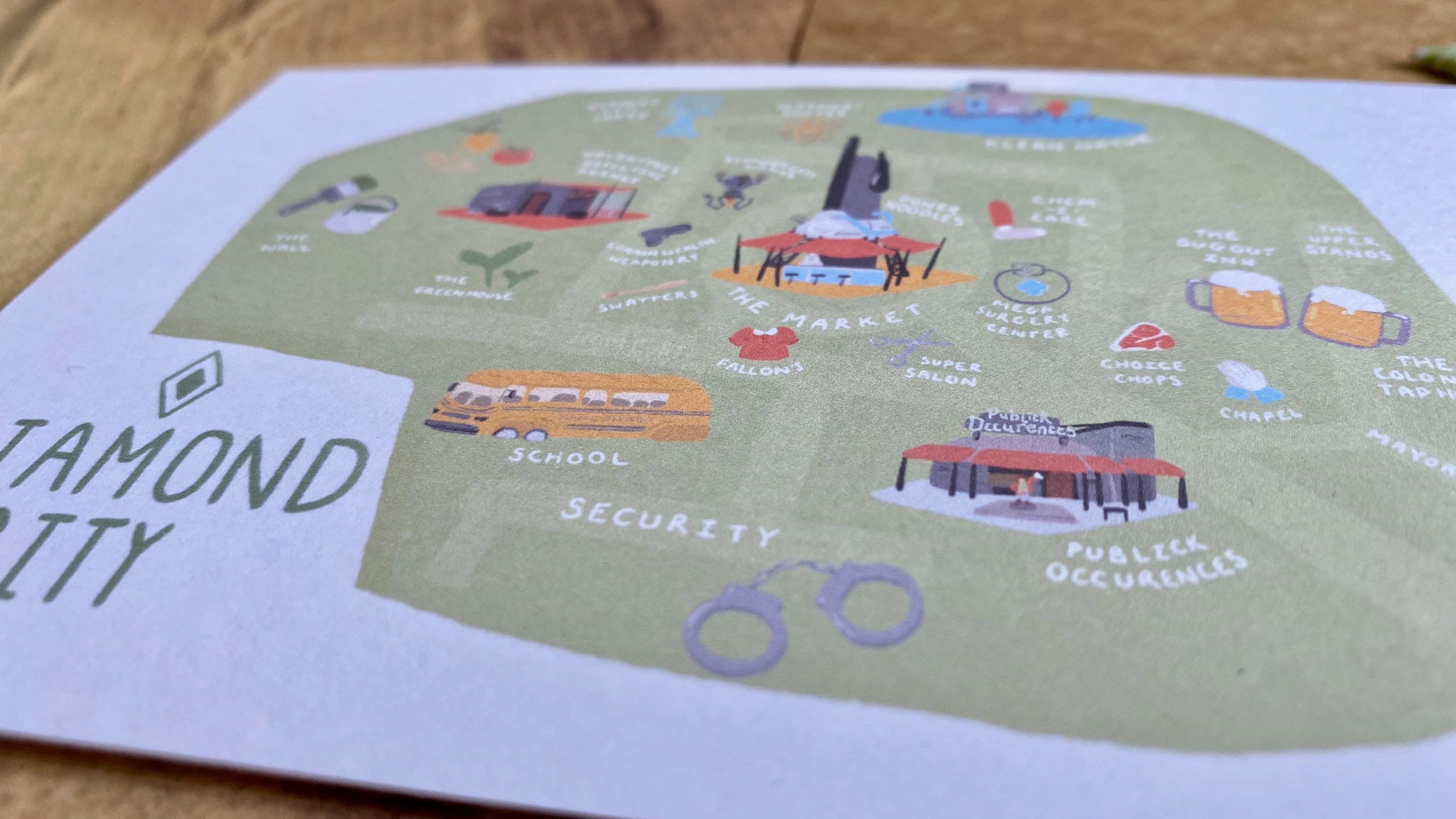 Fallout 4 Illustrated Map Postcards Video Game Inspired - Etsy UK