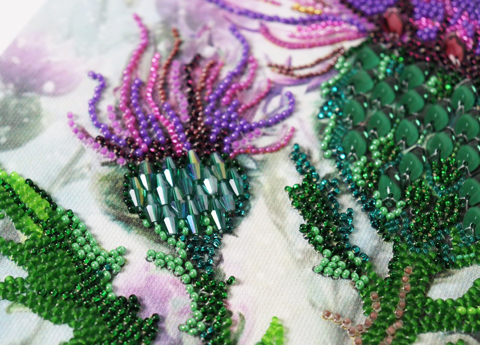 Bead Embroidery Kit Thorny Luxury Kit Beadwork DIY Modern Kit ...