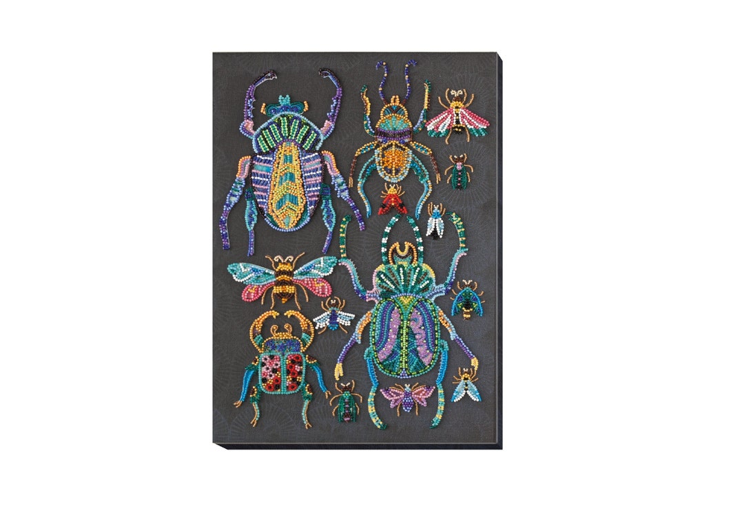 Bead Embroidery Kit Bugs DIY Beadwork Kit Embroidery Pattern ...