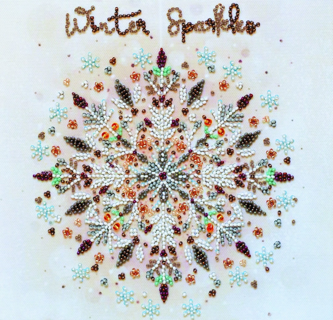 DIY Kit for Beadwork Bead Embroidery Kit "snowing" DIY Beadwork Kit ...