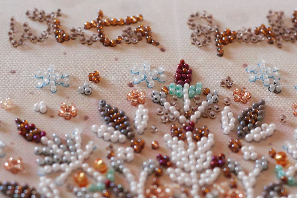 DIY Kit for Beadwork Bead Embroidery Kit snowing DIY Beadwork Kit ...