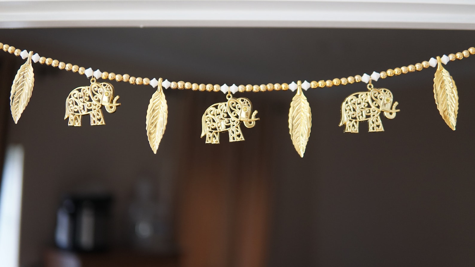 Buy 36 Long Elephant Toran With Gold Leaves Indian Door Online in India ...