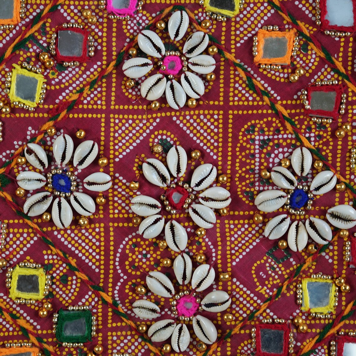 Handmade Bandhani Kori Work Wall Pc Boho Mirrorwork Wall - Etsy