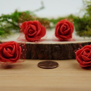 12 PC Miniature 3 Mm Mulberry Roses for Kids Crafting Mini Vase Flowers ...