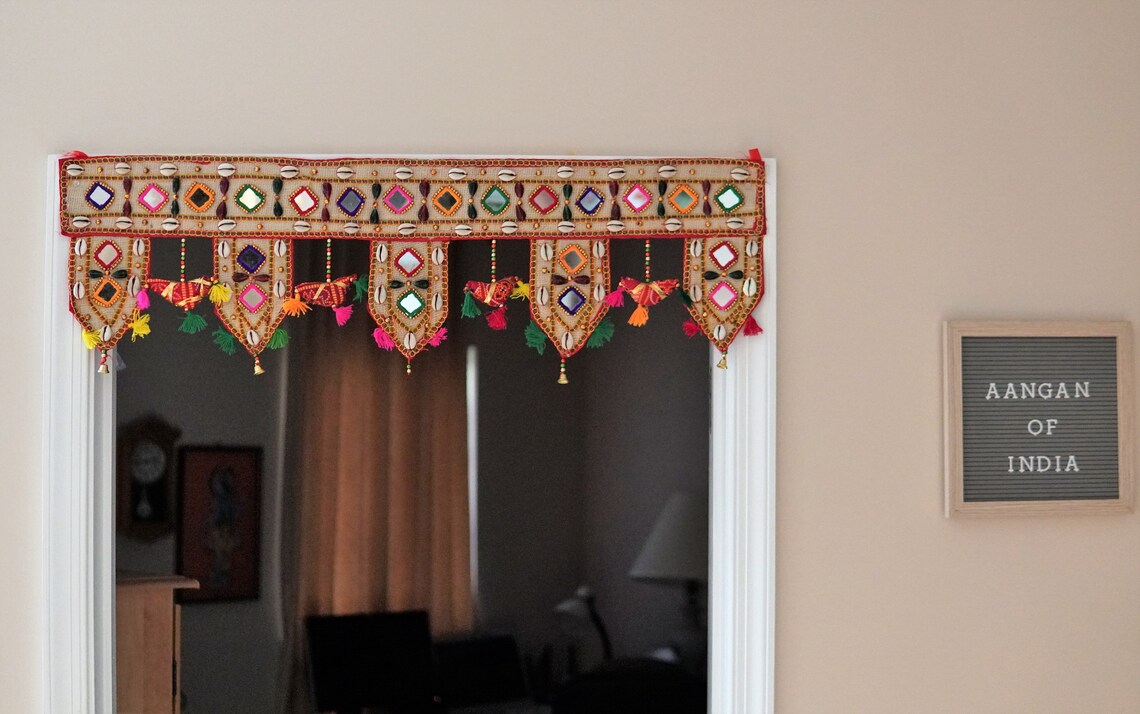 36Indian Kori work bohemian home decor window/door | Etsy