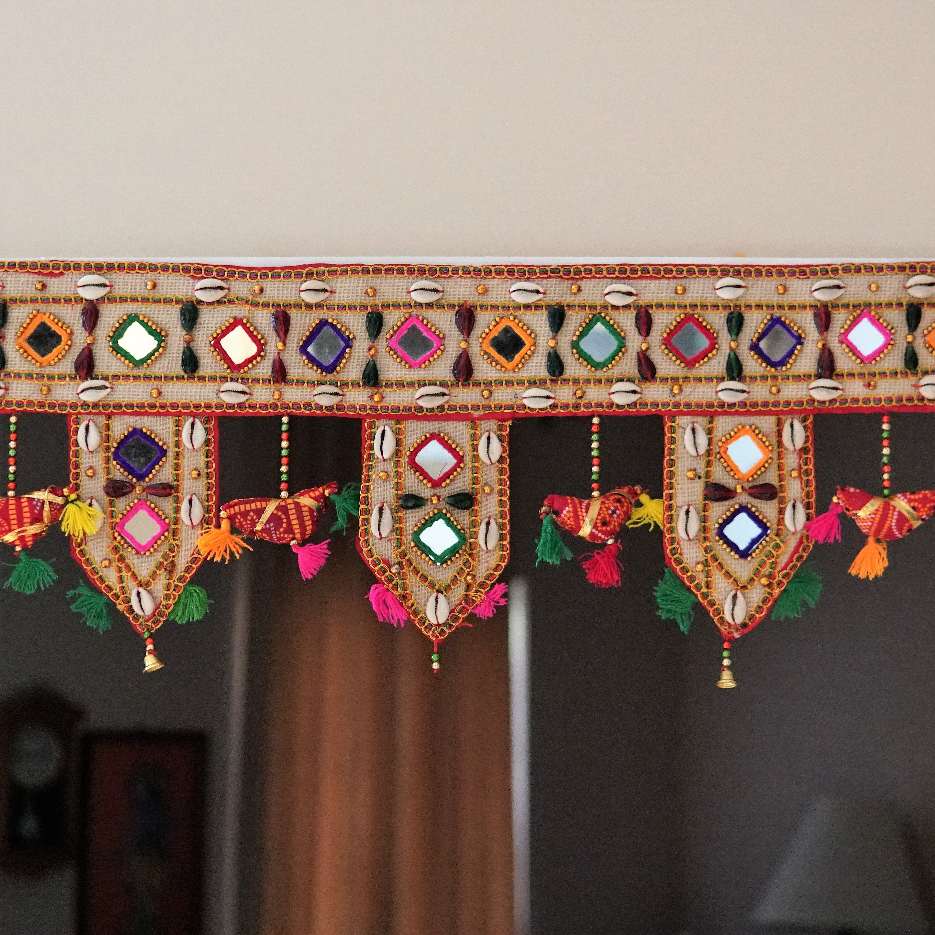 36Indian Kori work bohemian home decor window/door | Etsy