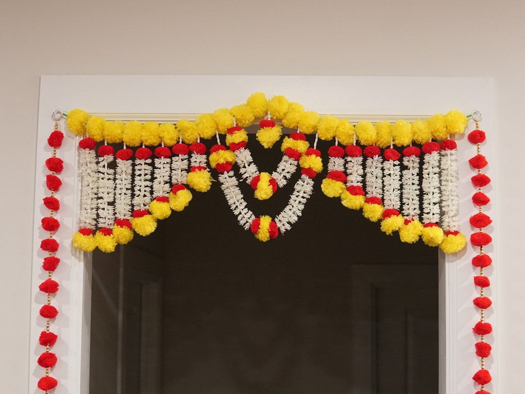 36" Jasmine Garland With Pink Flowers Door Decor, Bohemian Home Decor ...