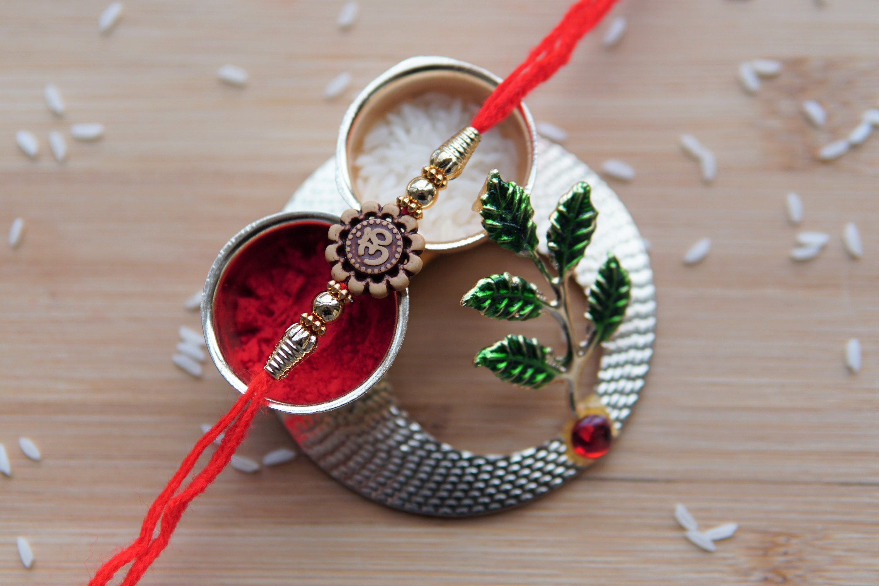 2 pc om Indian rakhi Indian Rakshbandhan Rakhadi for brother | Etsy