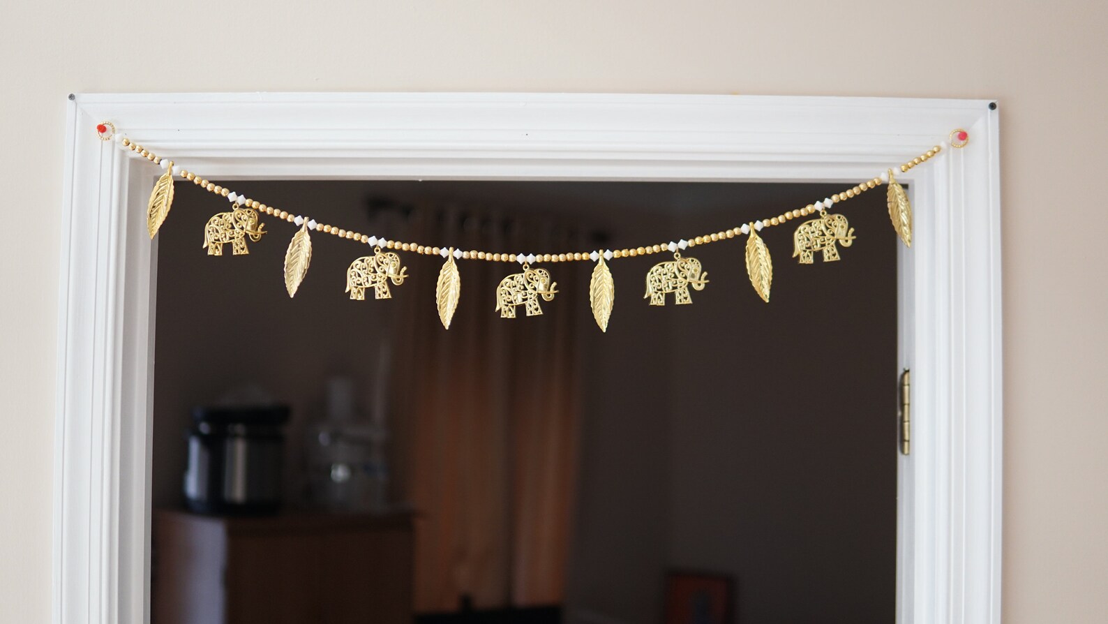 Buy 36 Long Elephant Toran With Gold Leaves Indian Door Online in India ...