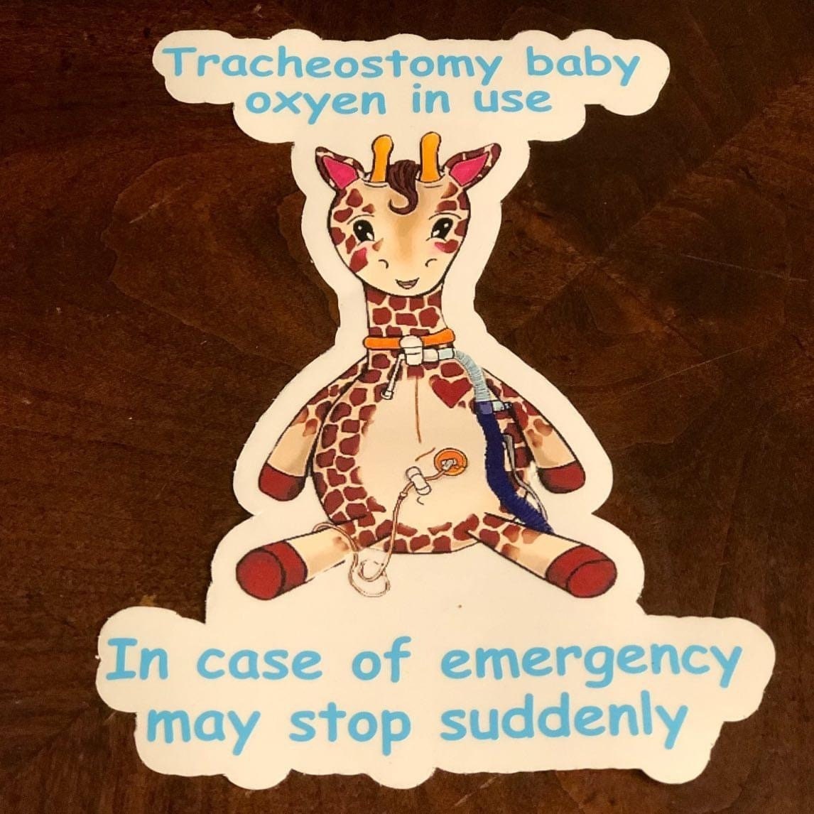 Trach Baby on Board May Stop Suddenly UV Printed Vinyl Sticker ...