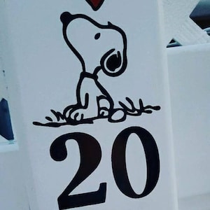 Snoopy House Number Decal - Etsy
