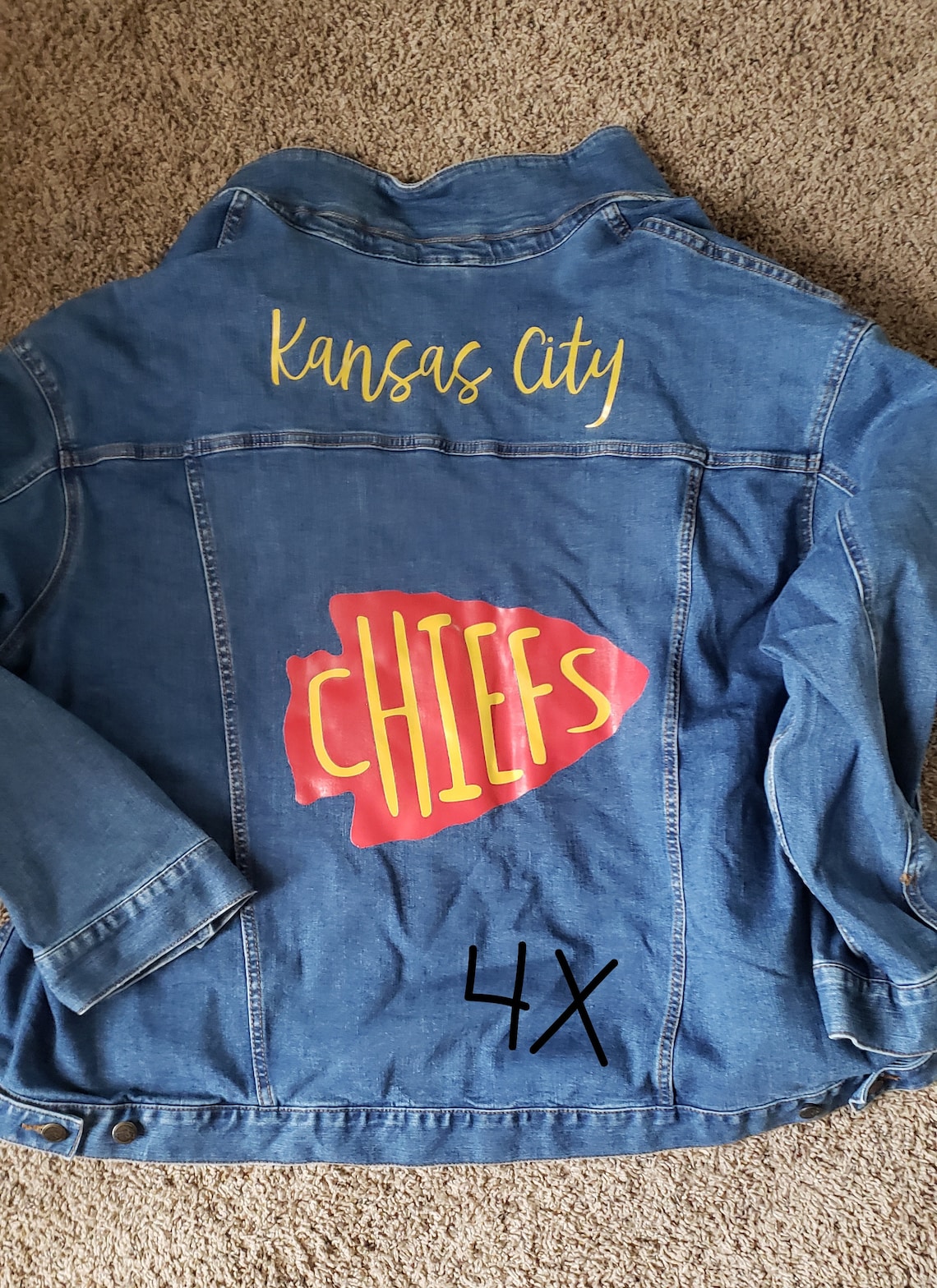 Chiefs Jean Jackets - Etsy