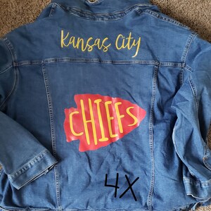 Chiefs Jean Jackets - Etsy