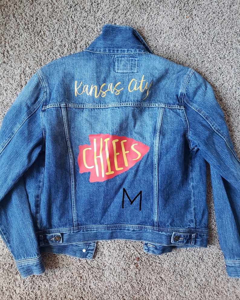 Chiefs Jean Jackets - Etsy