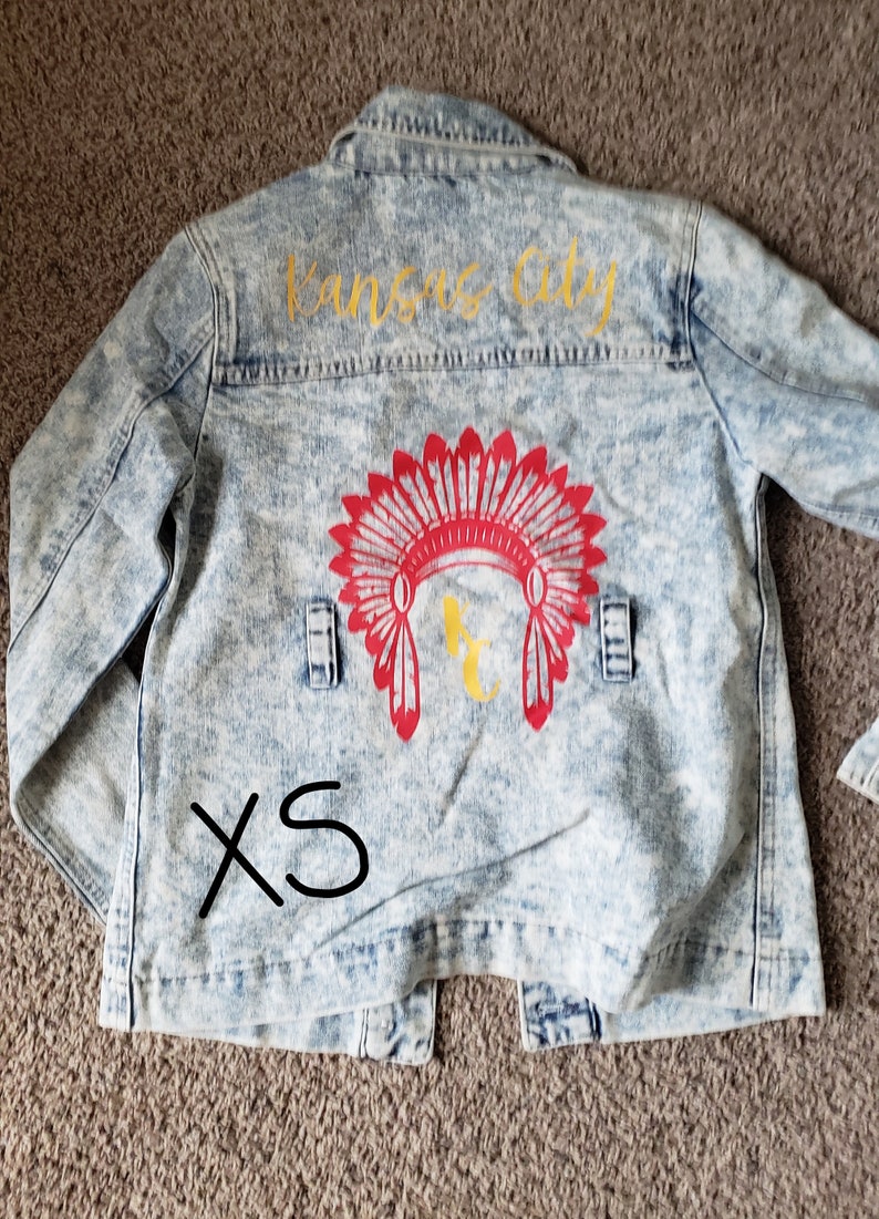 Chiefs Jean Jackets - Etsy