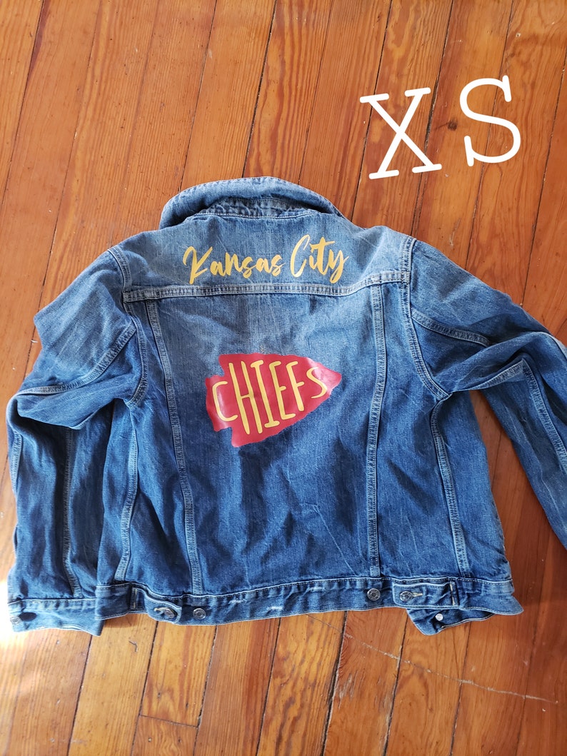 Chiefs Jean Jackets - Etsy