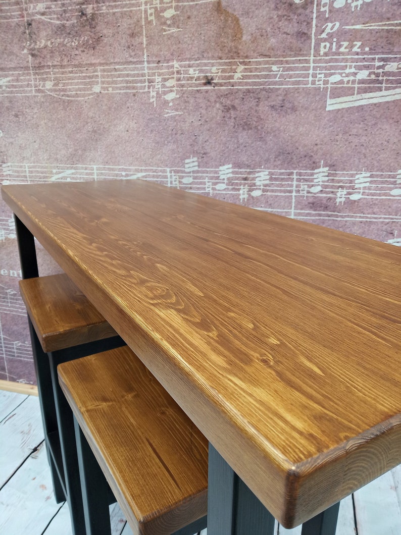 Wooden Breakfast Bar Stool Kitchen Dining Room Solid 100% Wood - Etsy