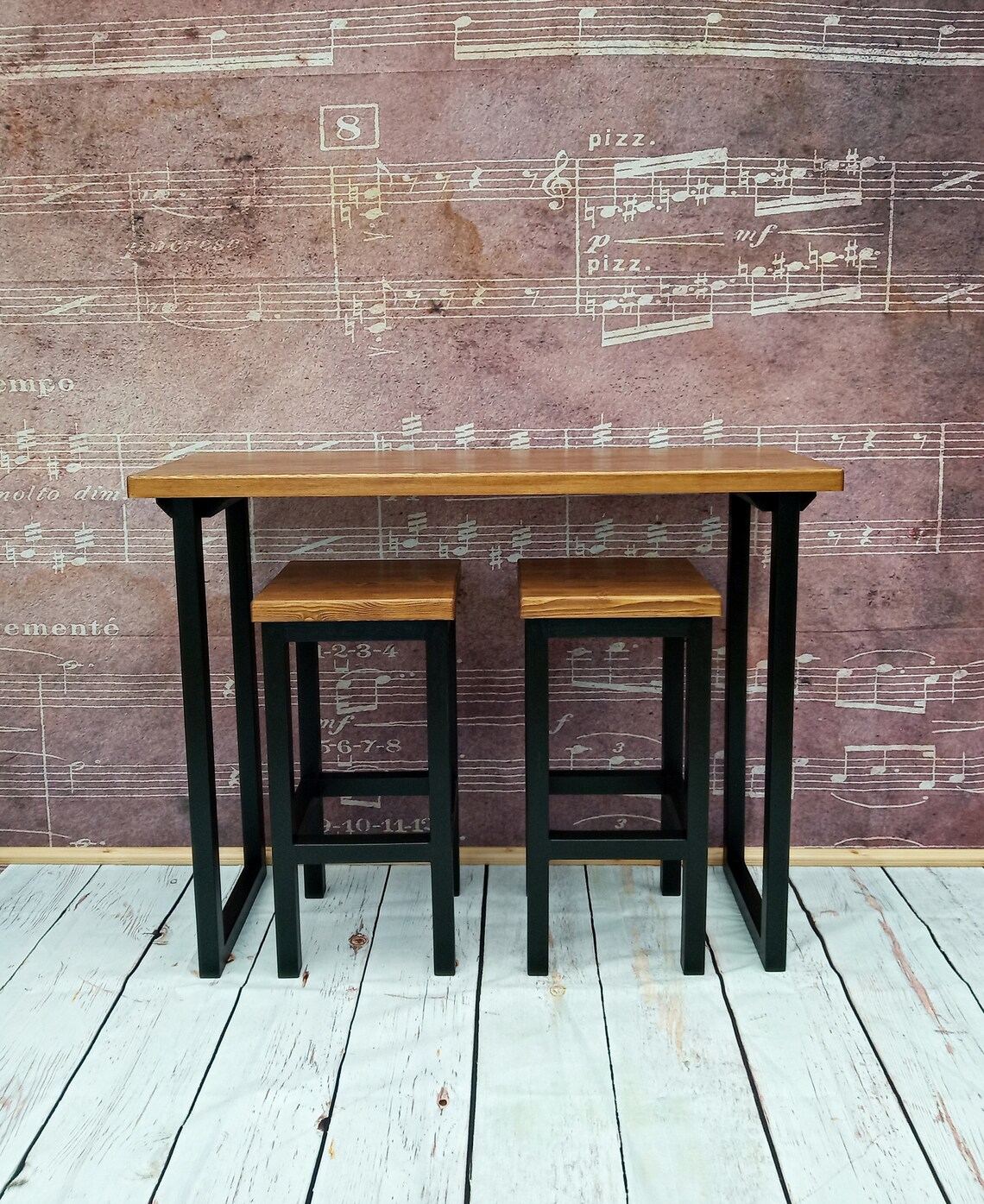 Wooden Breakfast Bar Stool Kitchen Dining Room Solid 100% Wood - Etsy