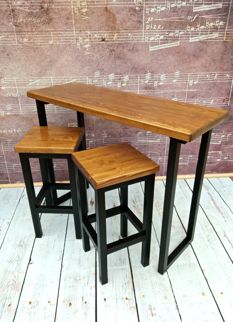 Wooden Breakfast Bar Stool Kitchen Dining Room Solid 100% Wood - Etsy