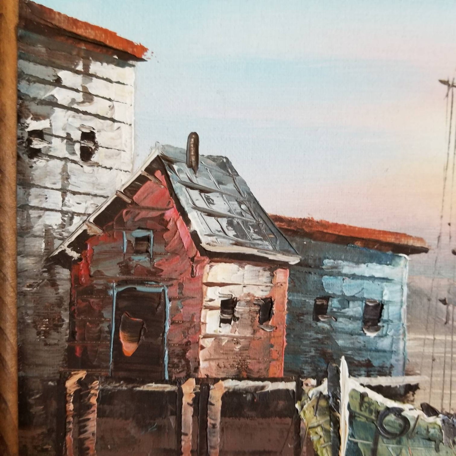 Vintage Max Savy Original Oil Painting of Lighthouse and Sailboats ...