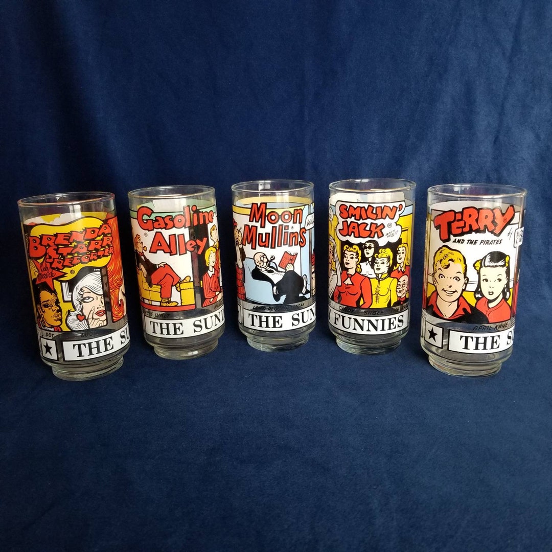1976 Libbey the Sunday Funnies Glass EACH Sold Separately - Etsy