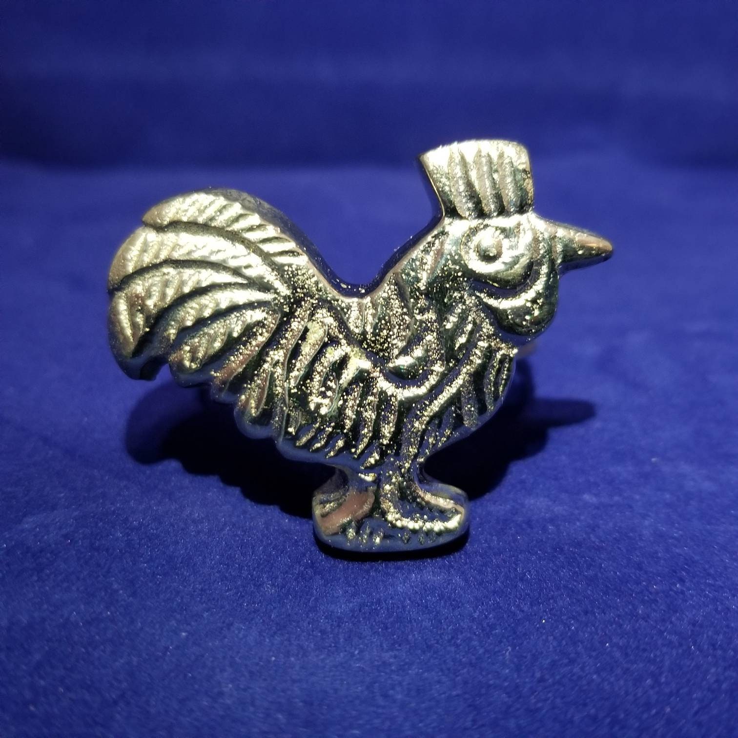 Set of Six Metal Silver Color Rooster Chicken Country Napkin Rings - Etsy
