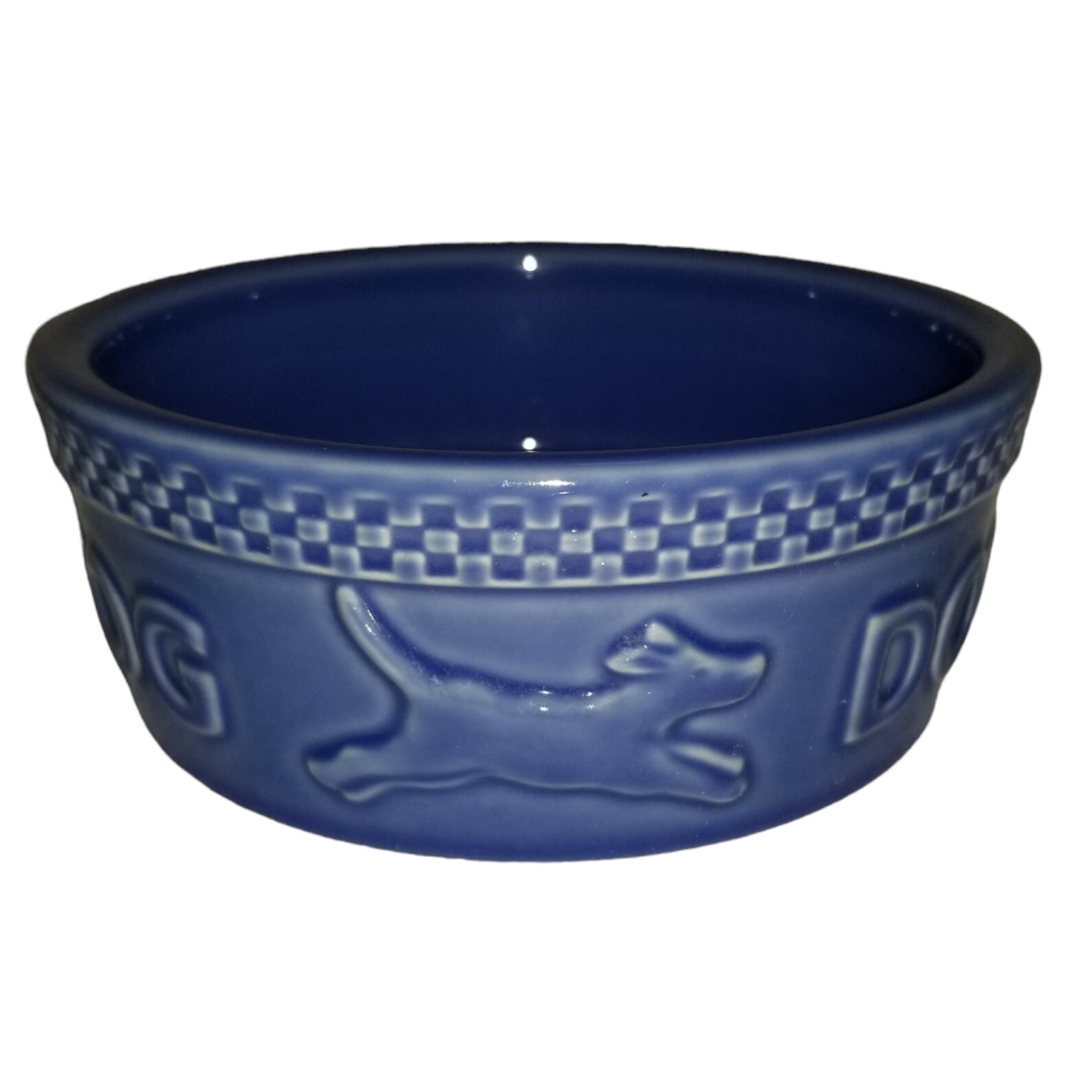 Longaberger Pottery Dog Dish Bowl Mulligan Cornflower Blue - Etsy