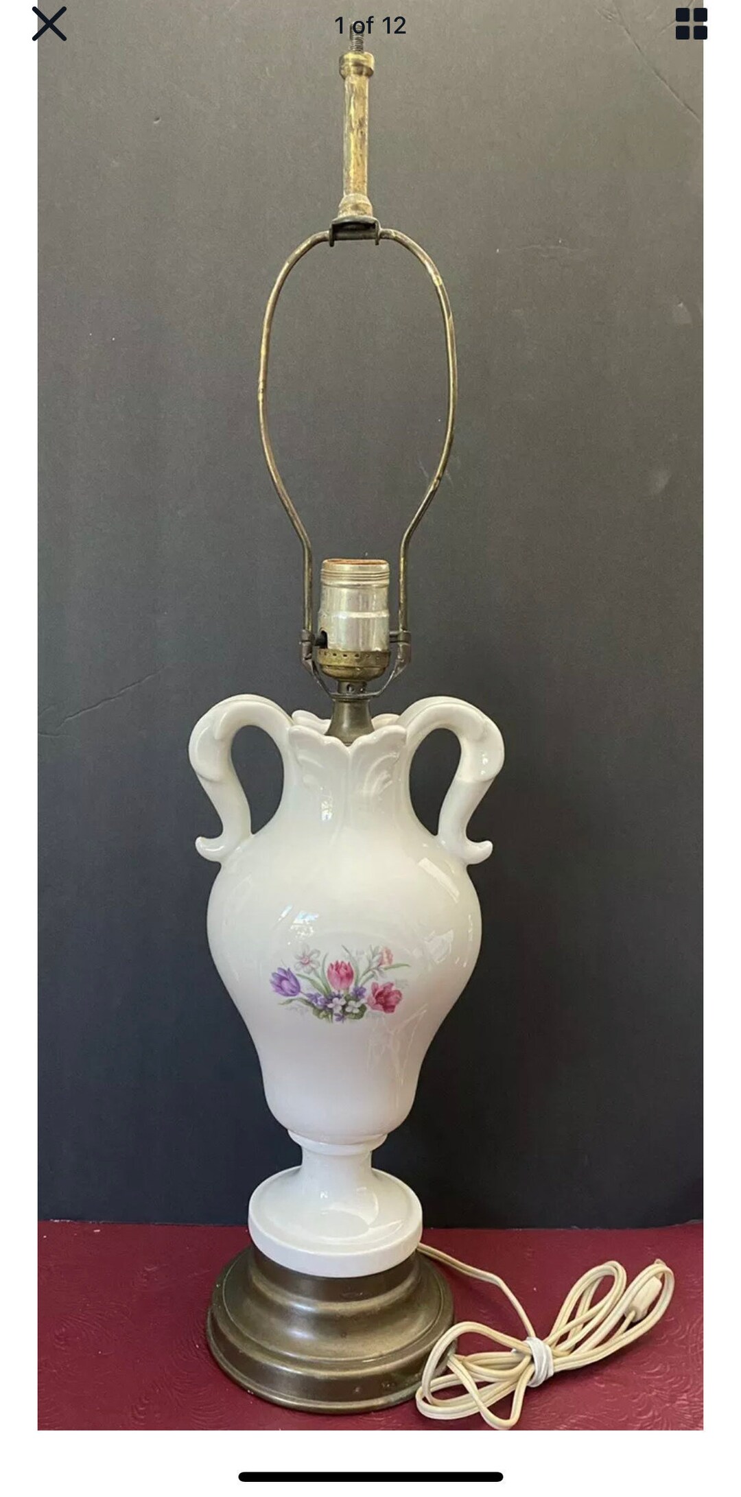 Vintage Leviton Floral Lamp - Etsy France