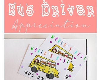 Bus Driver Appreciation Card - Etsy
