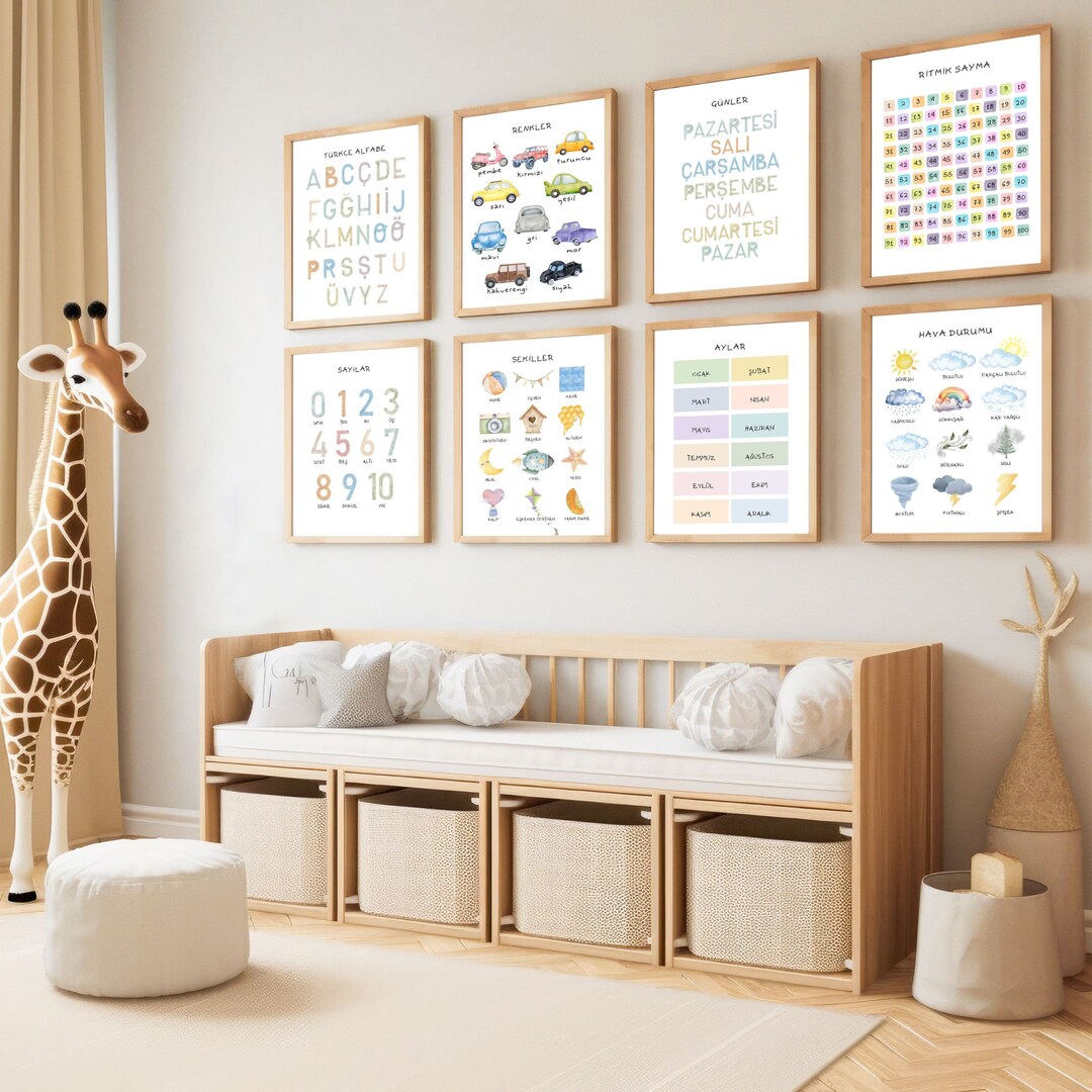 Homeschool Room Decor Turkish Wall Art Preschool Posters - Etsy