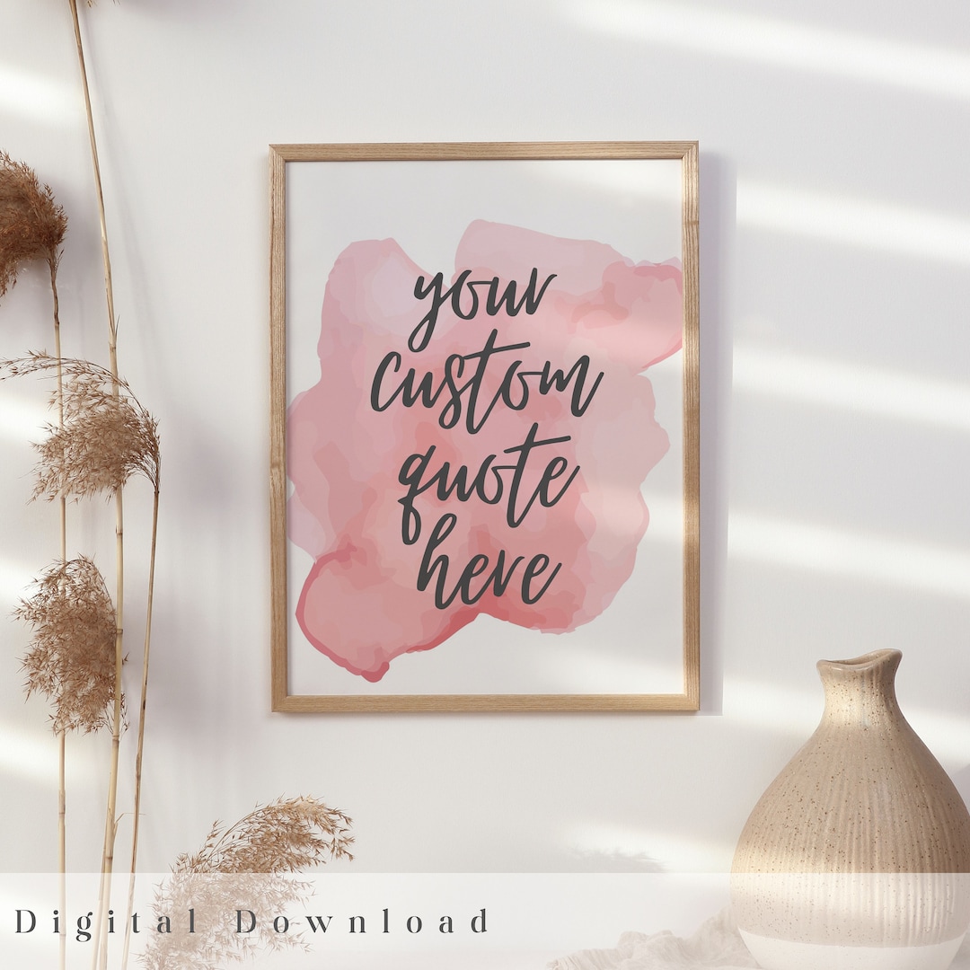 Custom Quote Print Vertical Custom Word Art - Etsy