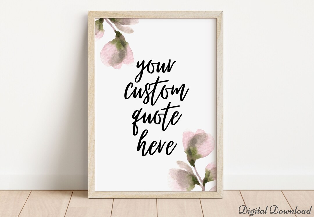 Custom Word Print Custom Text Wall Art Customizable Sign - Etsy