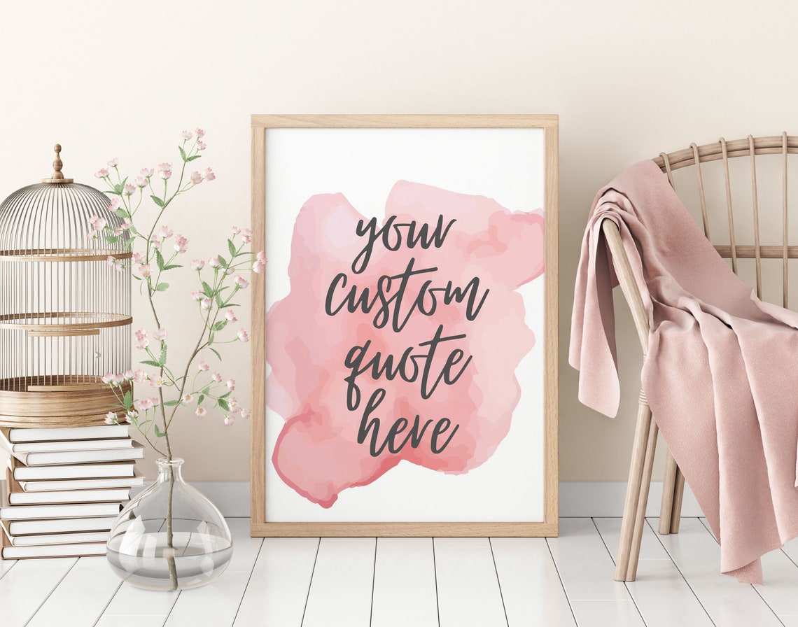 Custom Quote Print Vertical Custom Word Art - Etsy