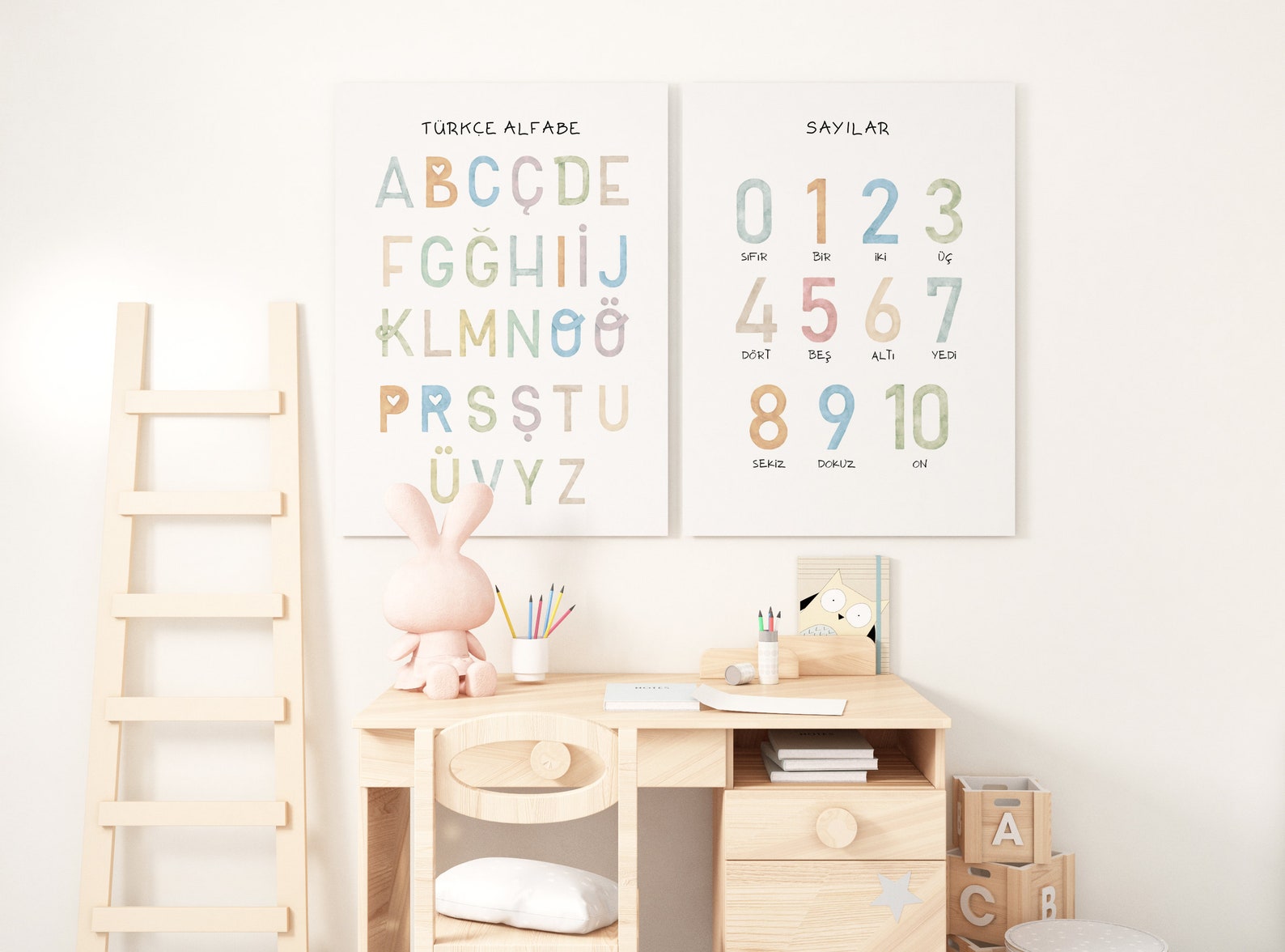 Turkish Alphabet | Numbers Print | Alphabet Poster - Etsy