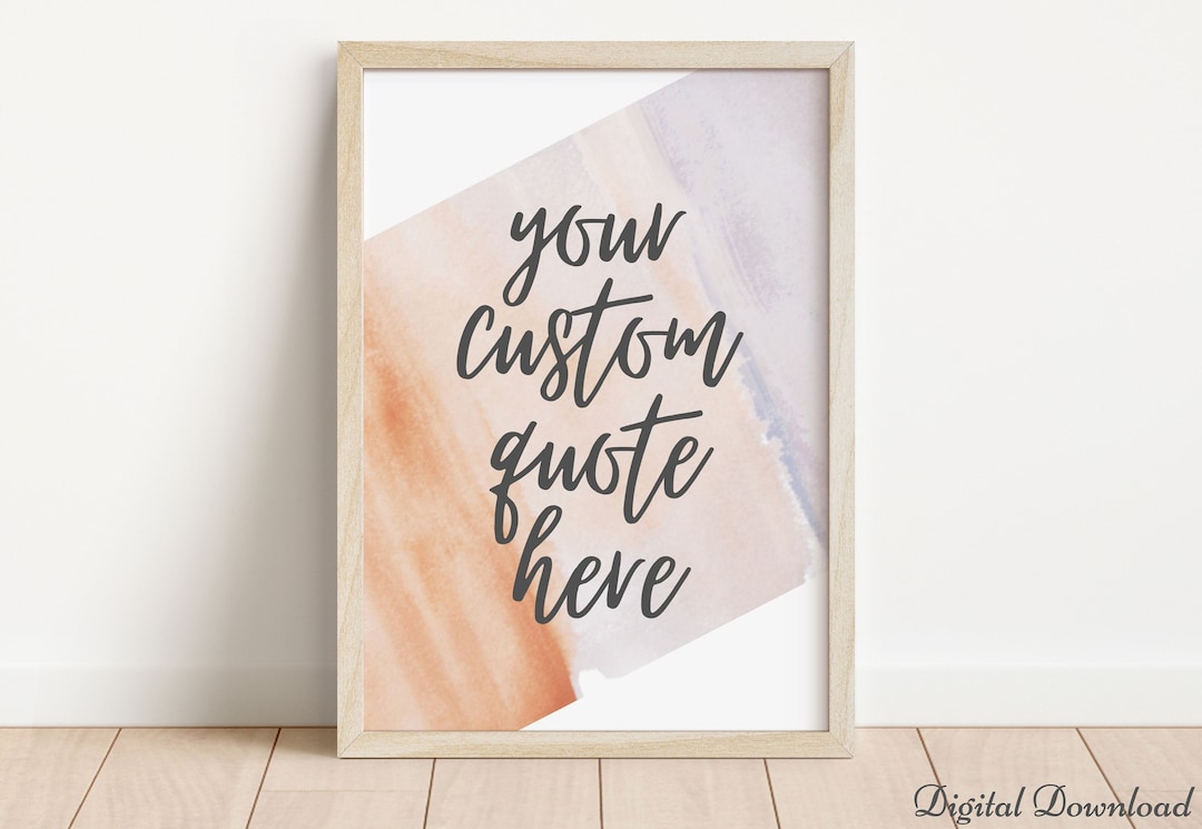 Custom Wall Quote Signs Create Sign - Etsy