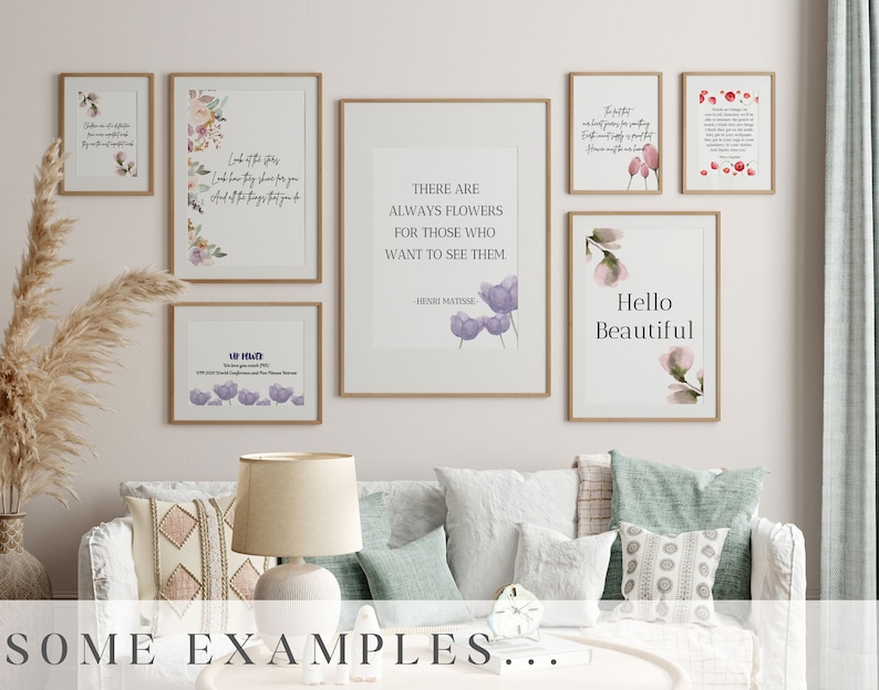 Floral Custom Text - Book Quote Wall Art - Etsy
