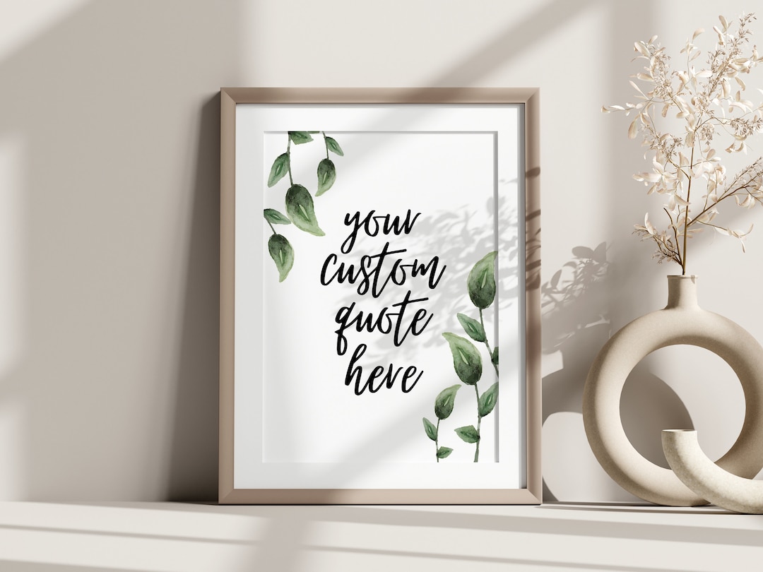 Custom Text Wall Art Create Word Art Custom Print Quote - Etsy
