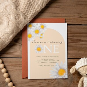 Daisy 1st Birthday Invitation | Daisy Birthday Party | Daisy First ...