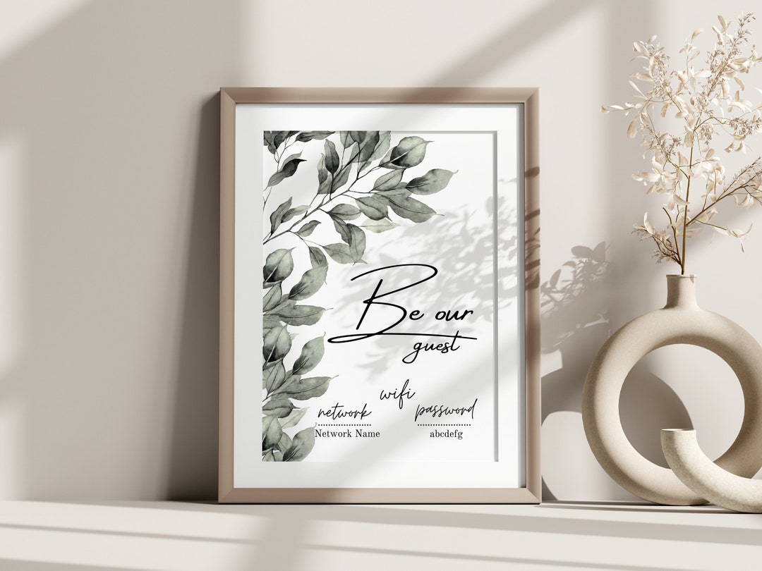Be Our Guest Sign Airbnb Wall Art Wifi Password Sign - Etsy