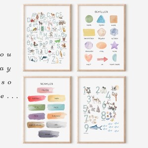 Turkish Alphabet | Numbers Print | Alphabet Poster - Etsy