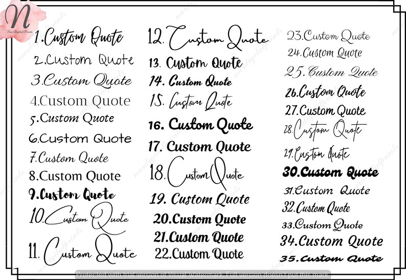 Custom Quote Print Vertical Custom Word Art | Etsy