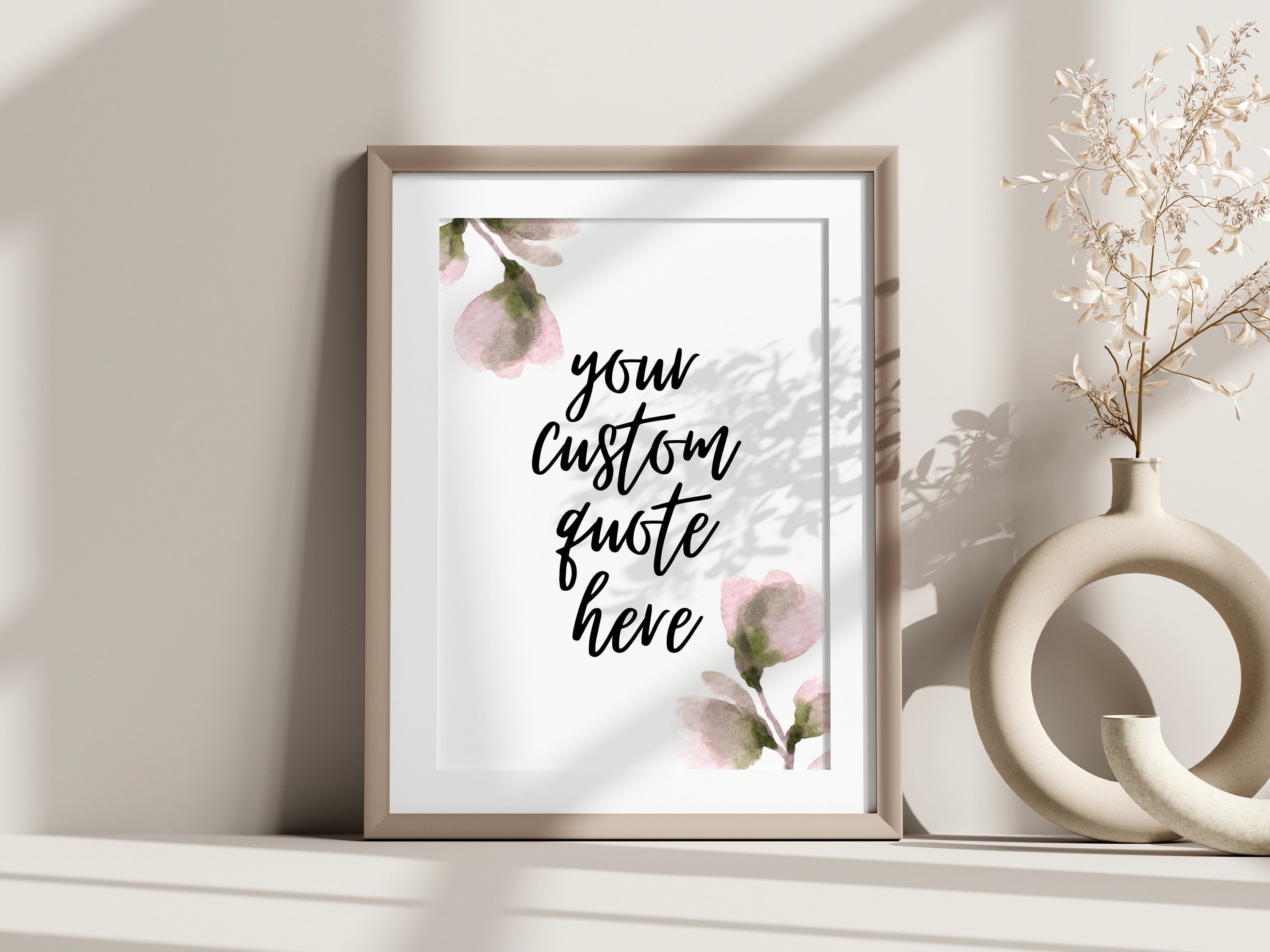 Custom Word Print Custom Text Wall Art Customizable Sign Favorite Quote ...