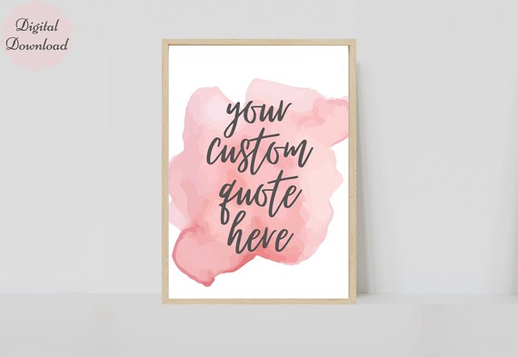 Custom Quote Print Vertical Custom Word Art - Etsy