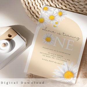 Daisy 1st Birthday Invitation | Daisy Birthday Party | Daisy First ...