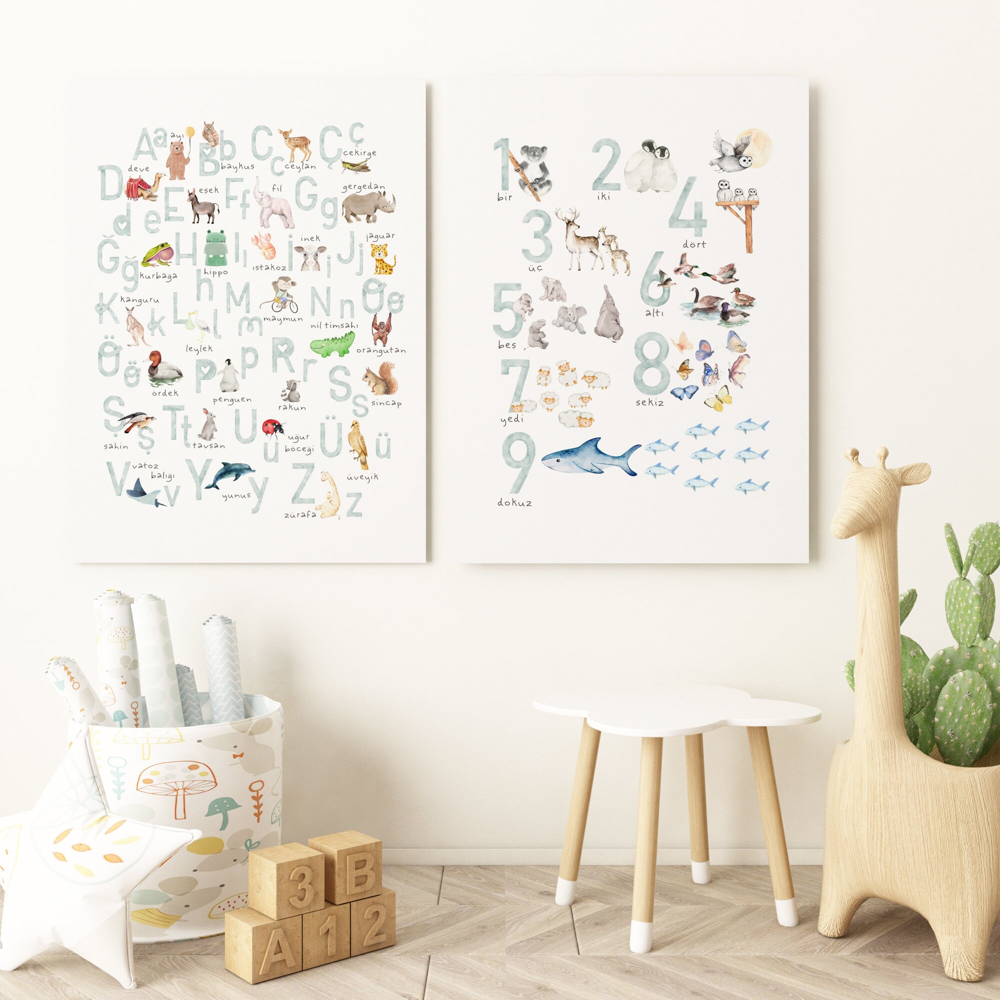 Turkish Alphabet - Educational Poster - Etsy