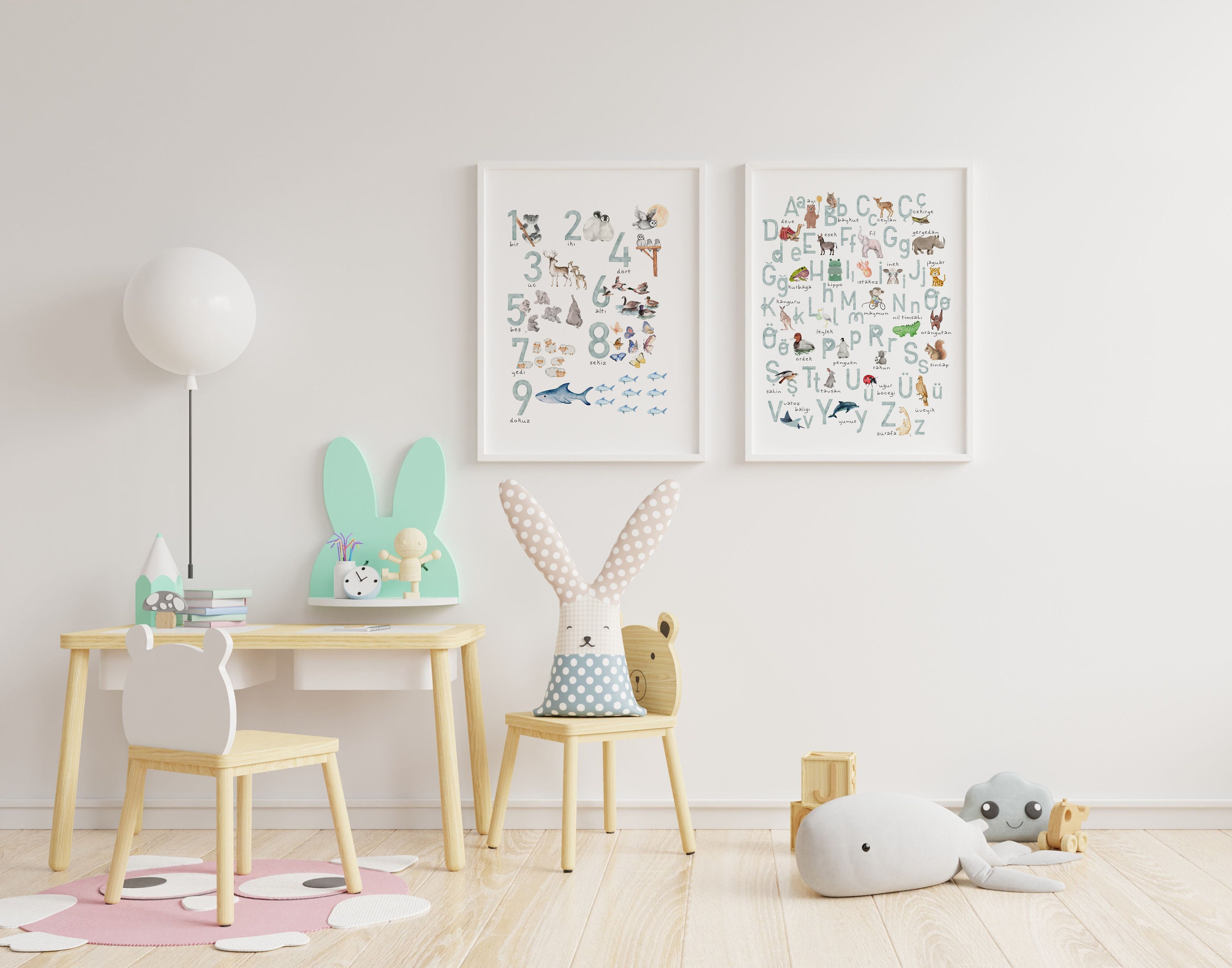 Turkish Alphabet - Educational Poster - Etsy